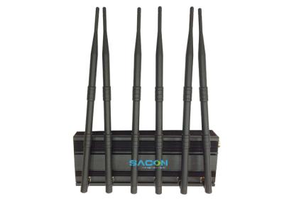 China 15W Power 50m Range GPS Signal Jammer with 6 Frequency Bands for Mobile Phone Signal Blocking for sale