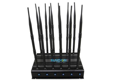 China 30 Watt 12 Bands Mobile Phone Signal Jammer with Good Cooling System for Conference Rooms and Exam Halls for sale