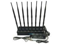 China 20W High Power Cell Phone Signal Jammer with 8 Antennas for 50m Jamming Range for sale