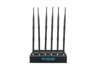 China DC12V Car Cell Phone Signal Jammer with 6 Omni Antennas and 15W Output Power for Conference Rooms for sale
