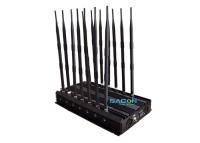China 14 Bands 35W High Power Cell Phone Signal Jammer with 4 Cooling Fans and 70m Shield for sale