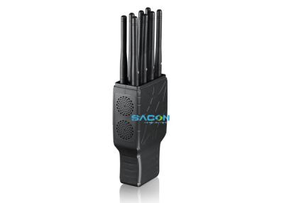 China 5.5W High Power Portable Signal Jammer with 8 Omni Antennas and 20M Jamming Range for sale