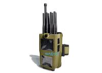 China Handheld 5.8G High Power Cell Phone Signal Jammer with 8 Bands and 4700mAh Battery for sale
