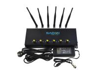 China 6 Channels 15W Adjustable Cell Phone Signal Jammer for 2G 3G 4G Blocking for sale