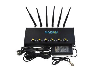 China 6 Channels 15W Adjustable Cell Phone Signal Jammer for 2G 3G 4G Blocking for sale