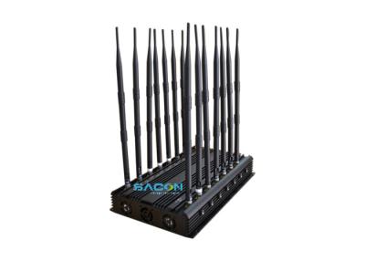 China 14 Bands 35W Output Power Cell Phone Jammer with 2-70M Jamming Range for VHF UHF Signals for sale