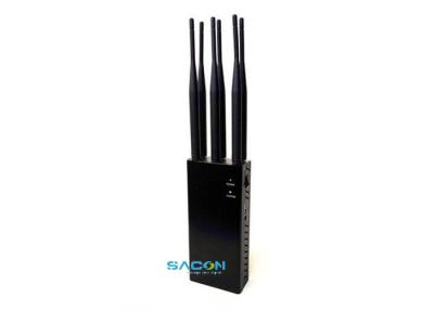 China 6 Extended Antennas Portable Wifi Signal Jammer with 5 Watt Output Power and 8000mAh Battery for sale