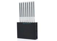 China 40W High Power Wifi Signal Jammer with 8 Frequency Bands and 50m Jamming Range for Lojack Walkie Talkie for sale