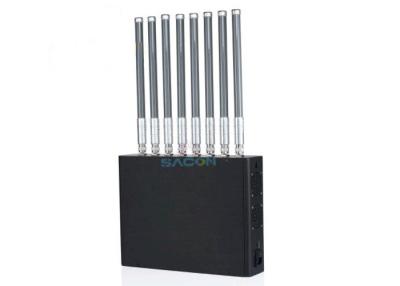 China 40W High Power Wifi Signal Jammer with 8 Frequency Bands and 50m Jamming Range for Lojack Walkie Talkie for sale