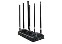 China 120W Powerful UAV Drone Signal Jammer with 6 Omni Glass Antennas and 300-600m Jamming Range for sale