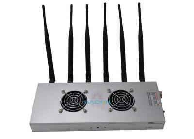 China 6 Channels 12W Output Power Prison Signal Jammer with 30 Meters Jamming Range for sale