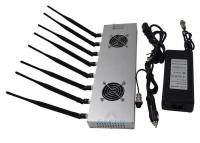 China 8 Bands Prison Cell Phone Jammer with 2 Cooling Fans and 30m Jamming Range for Secure Areas for sale