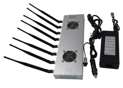 China 8 Bands Prison Cell Phone Jammer with 2 Cooling Fans and 30m Jamming Range for Secure Areas for sale