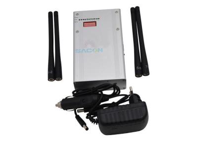 China Handheld Digital Cell Phone GPS Jammer with 6.5w Output Power and 4 Antennas for 300-3000 Square Meters Jamming Range for sale