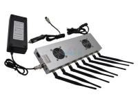 China 16W High Power Signal Jammer with 8 Antennas and 2 Cooling Fans for Mobile Phone Blocking for sale