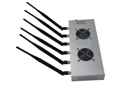 China High Power 12W 6 Bands Cell Phone Jammer with 30m Range for Library and Secure Areas for sale