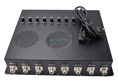 China Black 80W High Power Vehicle Mounted Jammer with Adjustable 8 Bands and Up to 80m Range for sale