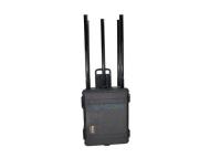 China 150W Output Power Manpack Jammer with 100-200 Meters Jamming Range and Waterproof Case for sale