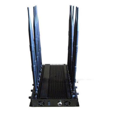 China 12 Antennas 30W High Power GPS Jammer with 50m Range and Adjustable Signal Blocker for sale