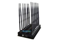 China GPS Lojack Prison Cell Phone Jammer with 16 Antennas 38W High Power and 40m Jamming Range for sale