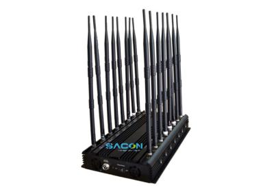 China GPS Lojack Prison Cell Phone Jammer with 16 Antennas 38W High Power and 40m Jamming Range for sale