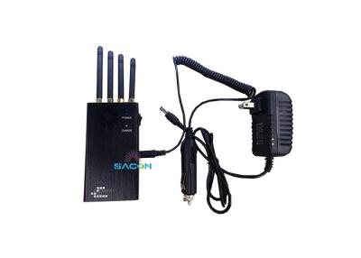 China 2W Portable Handheld GPS Jammer with 4 Antennas and 5-15M Jamming Range for Mobile and GPS Signals for sale