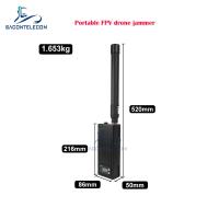 China Portable Handheld FPV Drone Jammer with 1.5km Range and 50W High Power for UAV Anti Drone Signal Jamming for sale