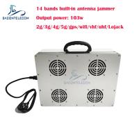China 14 Channels 103W Output Power Mobile Phone Signal Jammer with Up To 80m Range Wireless Signal Blocker for sale