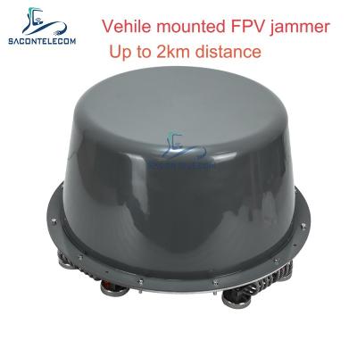 China 400-6Ghz 400 Watts Omni 360° Vehicle Mounted Drone Signal Jammer UAV Jammer for sale