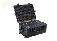 China 300W High Power 6 Bands VHF UHF Manpack Jammer with VSWR Protection for Walkie Talkie for sale