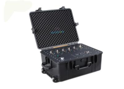 China 300W High Power 6 Bands VHF UHF Manpack Jammer with VSWR Protection for Walkie Talkie for sale