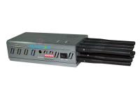 China 8 Watt Handheld Signal Jammer with 30m Range and 8 Antennas for Mobile Phone Blocking for sale