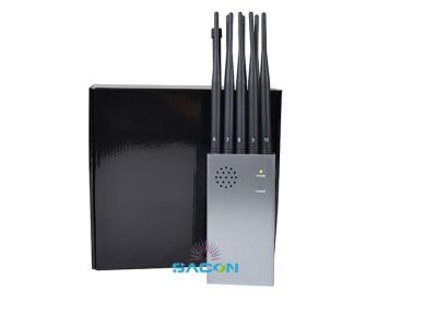 China 10W High Power Portable Mobile Phone Jammer with 8000mAh Battery and 10 Omni Antennas for sale