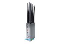 China 10W High Power Handheld Cell Phone Signal Jammer with 10 Antennas and 30m Jamming Range for sale