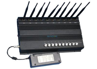China 20W High Power Signal Jammer with 10 Antennas for 50m Jamming Range Blocking 2G 3G 4G GPS WiFi Signals for sale