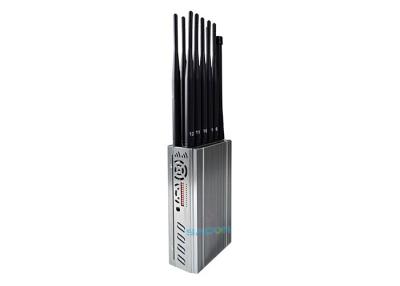 China 12 Channels Portable Signal Jammer with 8.4W Output Power and 20m Shielding Radius for 2G 3G 4G GPS L1 L2 L5 for sale