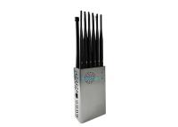 China 8.4W 12 Antennas Handheld Signal Jammer with 20m Shielding Radius for Cell Phone and Mobile Signal Blocking for sale