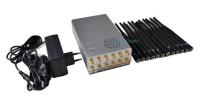 China Portable Signal Jammer with 12 Channels 10000mAh Battery and 2-20m Shielding Radius for GPS WiFi and 4G for sale