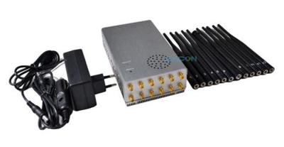 China Portable Signal Jammer with 12 Channels 10000mAh Battery and 2-20m Shielding Radius for GPS WiFi and 4G for sale