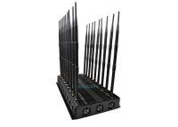 China 18 Antennas 42W High Power Cell Phone Signal Jammer with 40m Jamming Radius for sale