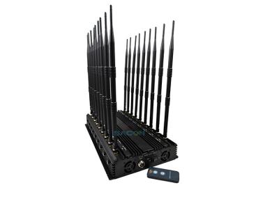 China 42W High Power Cell Phone Jammer with 18 Channels to Block 2G 3G 4G 5G and 2.4G Signals for sale