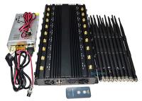 China 18 Bands Signal Jammer with 5 Cooling Fans and 40m Jamming Radius for WiFi GPS VHF UHF Blocking for sale