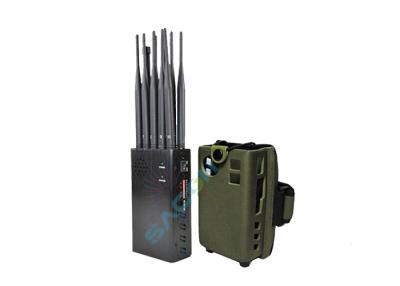China 10W High Power Signal Jammer with 8000mAh Battery and 30m Jamming Range Portable Mobile Phone Isolator for sale