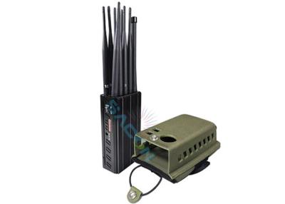 China 10 Channels Portable Mobile Signal Jammer with 10 Watt Power and 30m Radius Coverage for sale