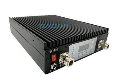 China GSM 3G Cell Phone Signal Booster Dual Band 900 2100 20dBm Power 70dB Gain Black for sale