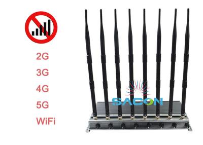 China 40W Output Power 5G Signal Jammer with 80m Jamming Radius and 3 Cooling Fans for sale