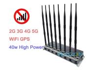 China 40W High Power 5G Signal Jammer with 8 Antennas and 80 Meters Range for Secure Areas for sale
