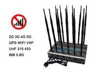 China 80W 5G Signal Jammer with 12 Antennas and Infrared Remote Control for Mobile Phone Blocking for sale