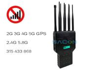 China 16W High Power 8 Antennas Handheld Signal Jammer with Built-in Battery for GPS WiFi 2G 3G 4G Blocking for sale