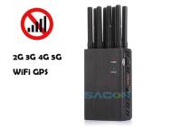 China 8 Bands Portable Signal Jammer with 4W Output Power and 20m Range for WiFi GPS 2G 3G 4G Blocking for sale